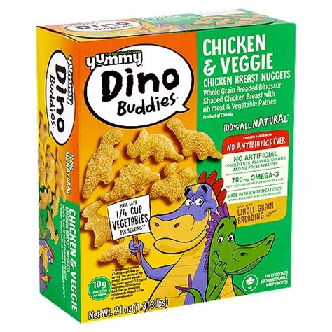 Yummy Dino Buddies Chicken And Veggie Chicken Breast Nuggets 21 Oz