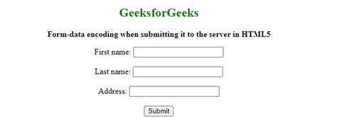 How To Specify The Form Data Should Be Encoded When Submitting It To The Server In HTML