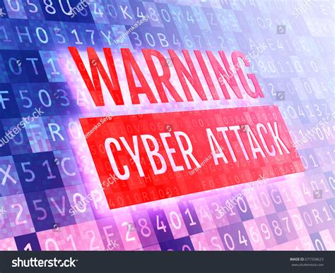 Digital Security Concept Warning Cyber Attack Stock Illustration 671558623 Shutterstock