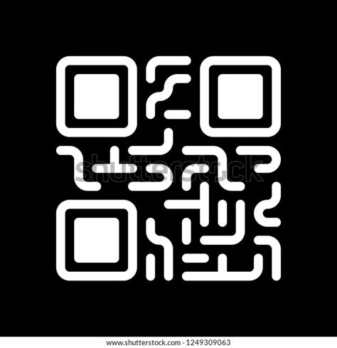 Qr Code Technology Icon White Icon Stock Vector Royalty Free Shutterstock