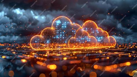 Premium Photo 3d Render Of Global Encrypted Cybersecurity Network Using Cloud Computing