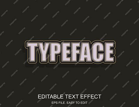 Premium Vector Typeface Text Effect