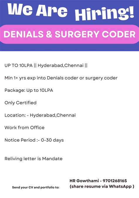Lakshmi Gowthami Deevi On Linkedin Denials Surgery Coders