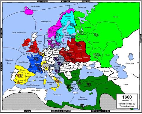 Map Of Europe 1600s