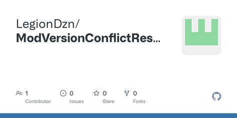 Github Legiondznmodversionconflictresolver