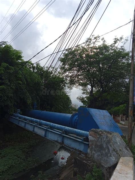 The Photo Object Of The Gas Pipe In The River Is Blue Stock Image Image Of Chemistry Liquid