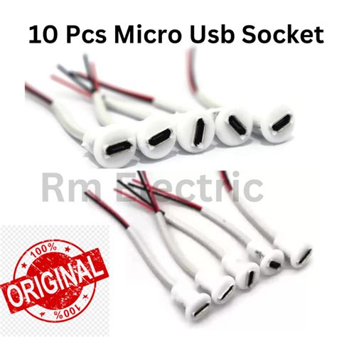 Micro Usb Female Socket Panel Mount With Cable 5pcs10pcs Cables With