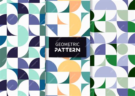 Premium Vector Set Of Geometric Seamless Patterns Vector