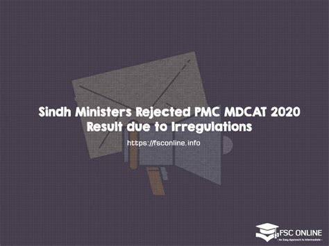 Sindh Ministers Rejected PMC MDCAT 2020 Result Due To Irregulations