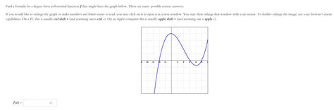 solved find a formula for a degree three polynomial function