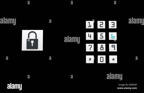 4k Input Passwordbigital Lock Opentech Background Stock Video Footage