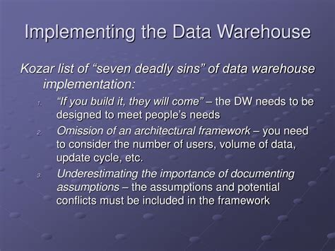 PPT Data Warehouse PowerPoint Presentation Free Download ID