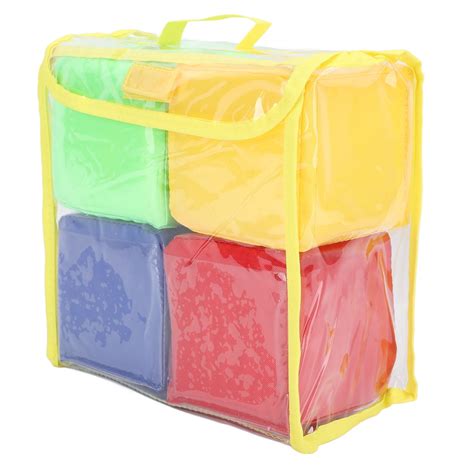 Large Foam Dice With Pockets Set 4pcs Playing Game Soft Dice 4 Colors Foam Board Game Dices