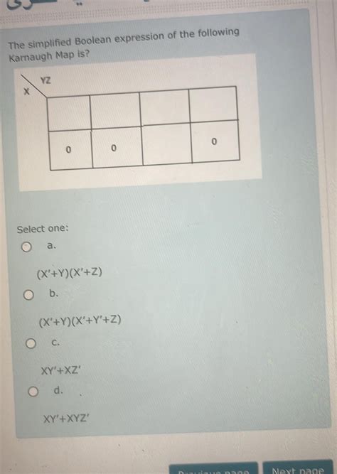 Solved The Simplified Boolean Expression Of The Following
