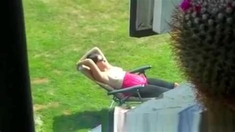 Spy Neighbour In Topless