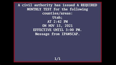 Valid Tones Eas Reenactment Mock November 15 Utah Statewide Eas Test