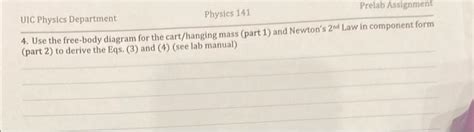 solved uic physics department physics 141 prelab assignment