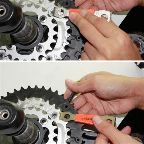 Mtb 도로 자전거 자전거 스프로킷 너트 체인 렌치 크랭크 케이스 분해 스패너 체인 휠 분리 도구bicycle Repair