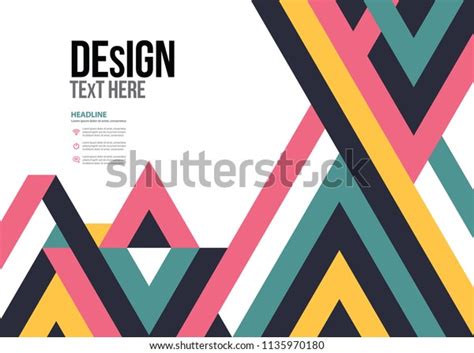 Abstract Colorful Triangle Pattern Background Cover Stock Vector Royalty Free 1135970180