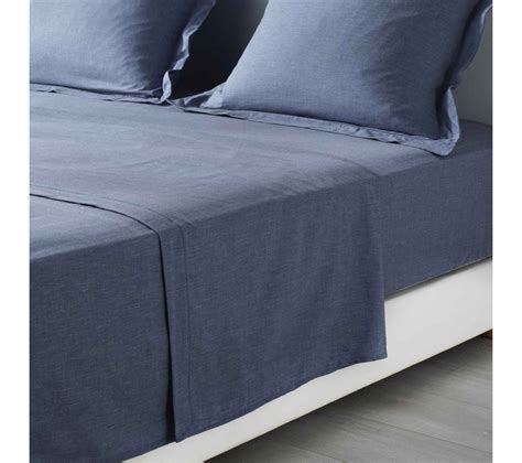 Drap Plat Actually 180x290 Cm Bleu Drap Plat But