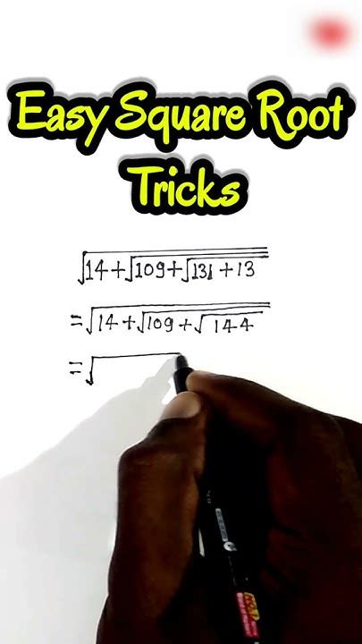 Easy Square Root Problem Maths Tricks Maths Shorts Youtube