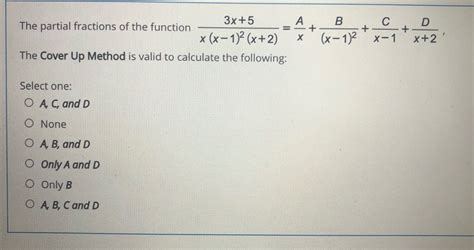 answered 3x 5 c d the partial fractions of the… bartleby