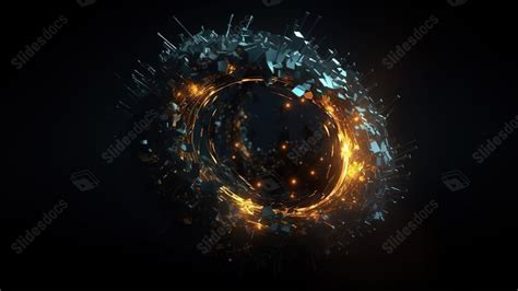 Fondo Partículas Abstractas En Movimiento Esfera Renderizada En D En El Núcleo De La Tecnología