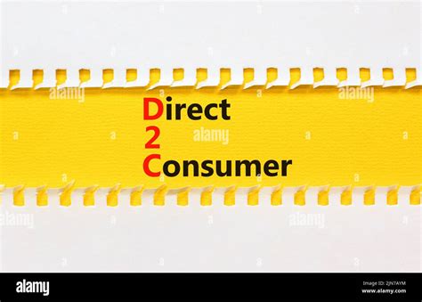 D2c Direct To Consumer Symbol Concept Words D2c Direct To Consumer On Yellow Paper On A