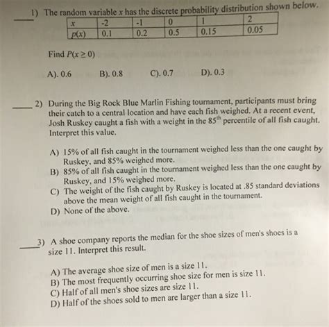 Solved The Random Variable X Has The Discrete Probability Chegg Com