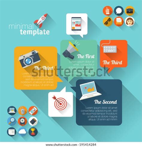 flat ui vector template stock vector royalty free 195414284 shutterstock