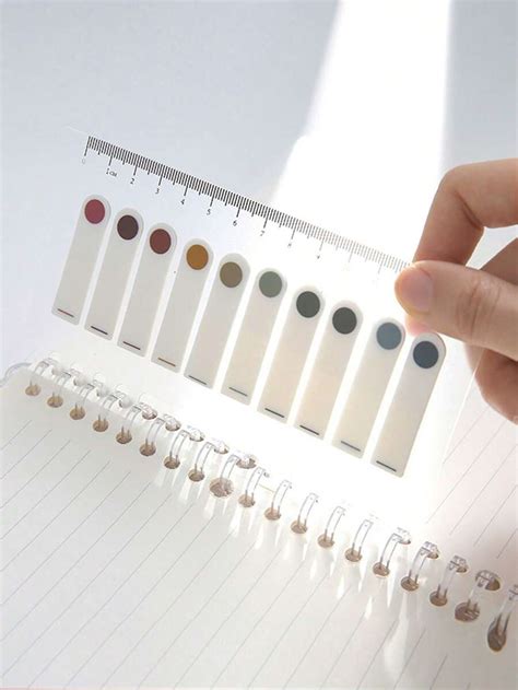 10pcs Mixed Color Sticky Index Tab Simple Multi Purpose Writable Index Tab For Page Marking