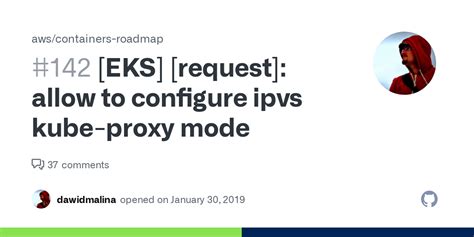 Eks Request Allow To Configure Ipvs Kube Proxy Mode · Issue 142