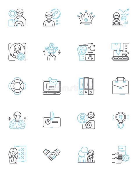 Resource Management Linear Icons Set Allocation Optimization Distribution Efficiency