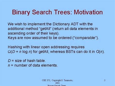 Binary Search Trees Binary Trees With Additional Structure