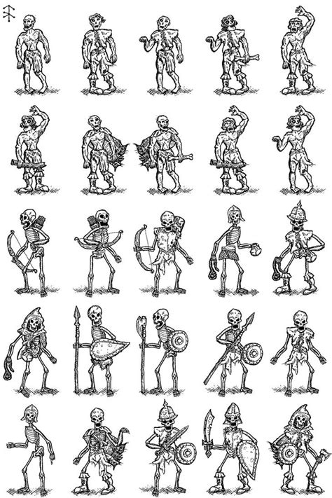Dnd Osr Undead Paper Miniatures By Pickledtezcat On Deviantart