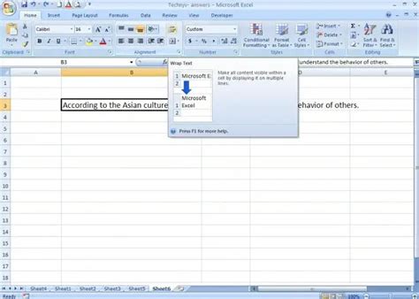 How To Display A Long Sentence In A Single Cell Techyv Com