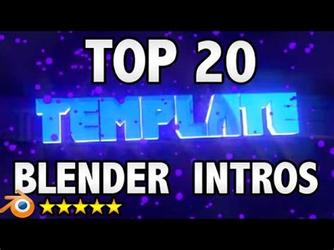 TOP BLENDER INTRO TEMPLATES YouTube