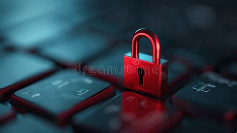 A Small Red Padlock On A Keyboard Symbolizing Data Security And Encryption In The Digital World