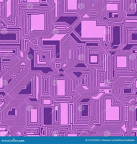 Abstract Seamless Vector Pattern Background Technical Microchips
