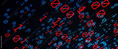 Binary Code Backgroundblue Red Bytes Of Binary Code Flying Through A Vortex Background Code