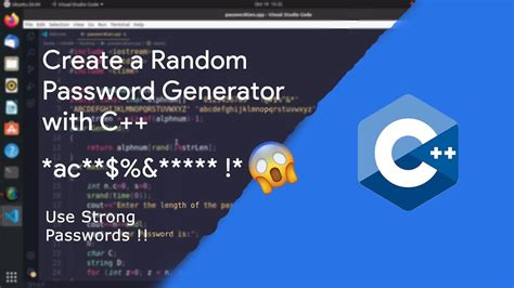 How To Create A Random Password Generator With C C Programs Vs