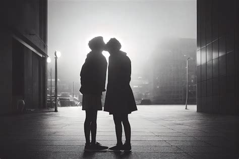 Premium Photo Two Woman Kissing 3d Illustrated