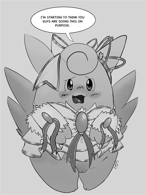 Rule 34 Absurd Res Blush Bottomless Bottomless Female Clefable Clothed Clothing Curled Tail