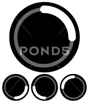 Preloader Buffer Shapes Symbols Editable Vector Illustration Royalty Free