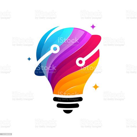 3d 현대 기술 전구 로고 디자인 개념 픽셀 기술 전구 아이디어 로고 템플릿 전구에 대한 스톡 벡터 아트 및 기타 이미지 전구 추상적인 개념 Istock