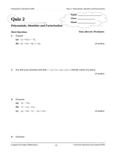 Gettingpasstutorialquiz02 Pdf Factorization Arithmetic