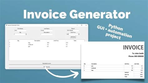 Build An Invoice Generator With Python Python Gui Automation Project Marie Gabrielle Laguna