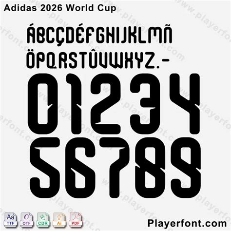 Adidas 2026 World Cup Font Ttf Otf Vector Files Ai Cdr Pdf
