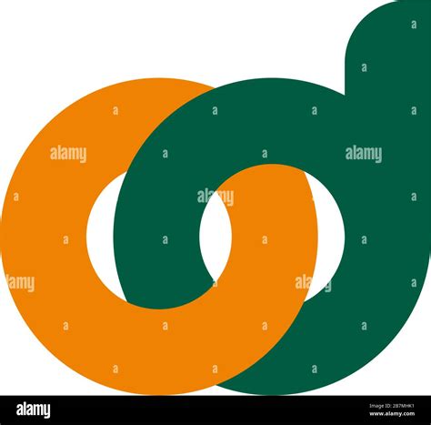Letter Od Linked Colorful Overlap Design Symbol Logo Vector Stock Vector Image And Art Alamy