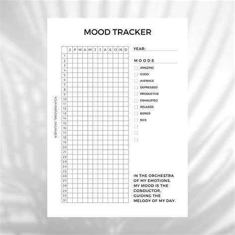 Mood Tracker • Insert • Your Personal Organizer